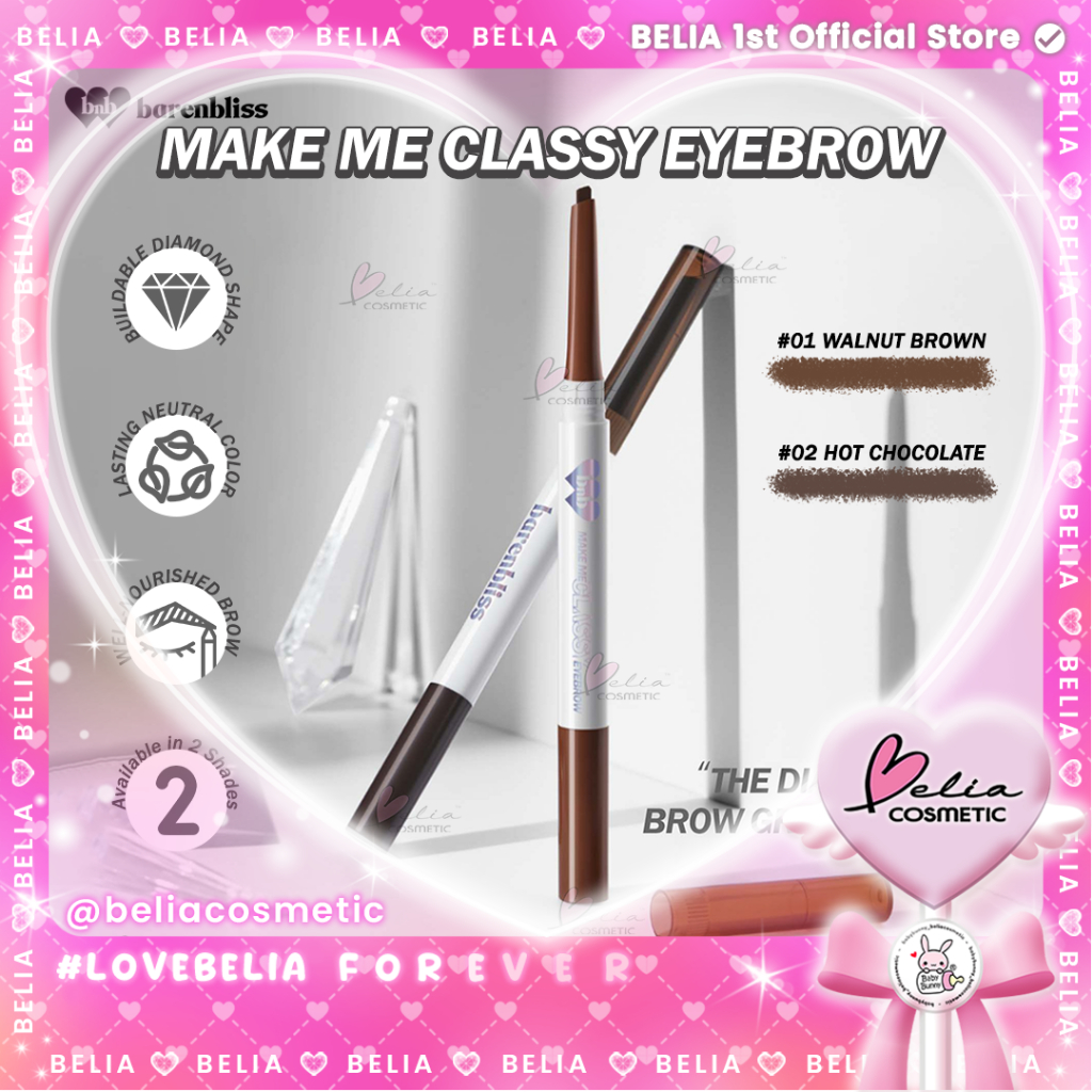 Jual BELIA BNB BARENBLISS Make Me Classy Eyebrow | Eye Brow | Pensil Alis Matic | BPOM | Shopee ...