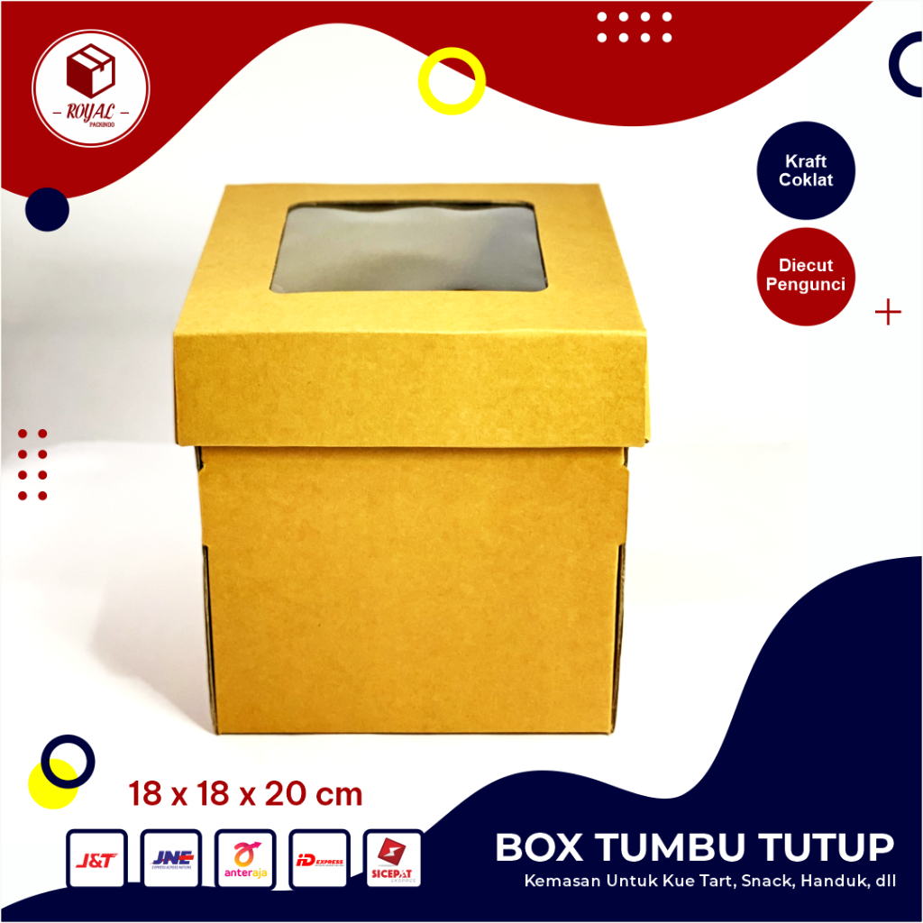 Jual Kardus Box Up Bottom Size 18 x 18 x 20 cm B FLUTE - Bisa Custom ...
