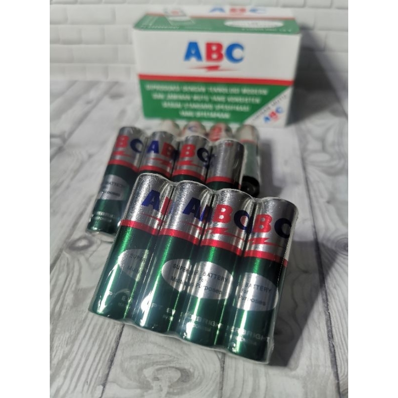 Jual Baterai ABC batre battery AA A2 hijau ijo per pcs | Shopee Indonesia