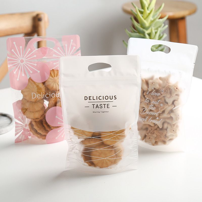 Jual 1Pcs zipper bag cookies lucu bunga ziplock bag makanan Untuk ...