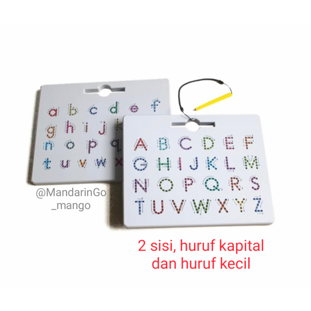 Jual LS Tracing huruf ABCD (2sisi) letter pad/magnetic pad letters ...