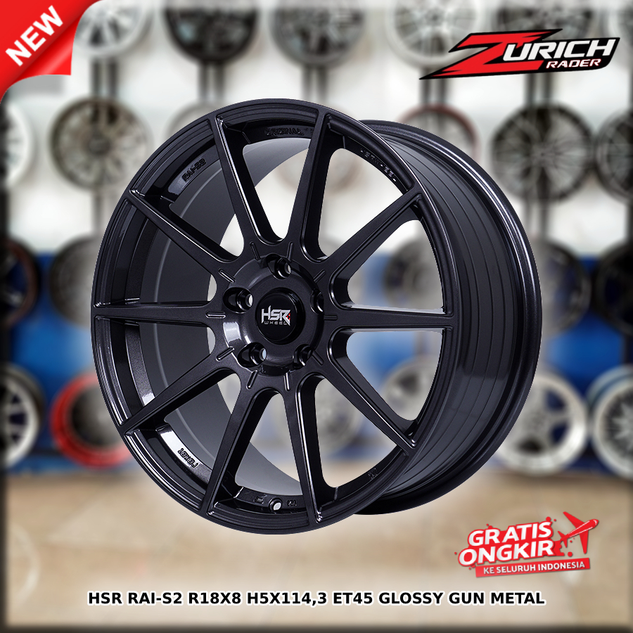 Jual VELG RESING MODEL JARI JARI HSR RAI S2 RING 18 PCD 5X114.3 COCOK UNTUK CRV HRV INNOVA ZENIX ...