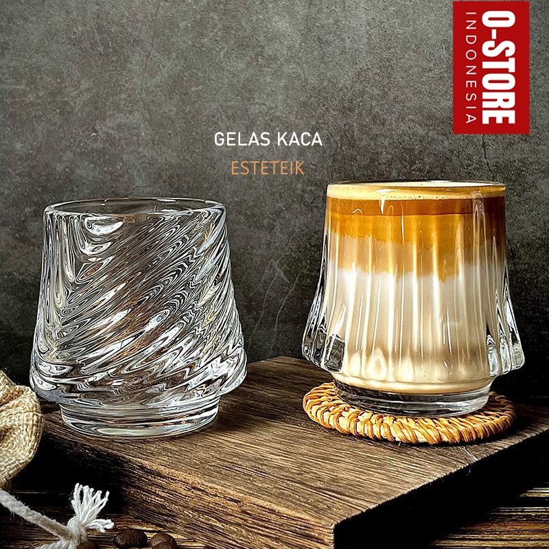 Jual Gelas Kaca Kopi Kecil Gelas Matcha Gelas Cafe Kaca Aesthetic ...