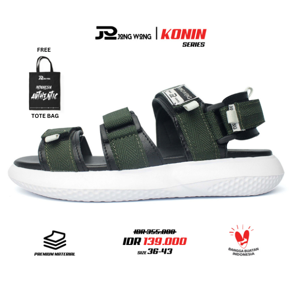 Jual Jong Wong Official - Original Konin Green Army | Sandal Gunung ...