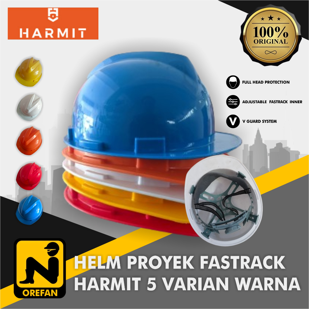 Jual helm proyek fastrack setelan putar helm safety lengkap dengan ...