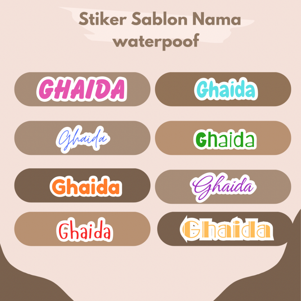 Jual Stiker Nama Waterproof Stikel Label Custom Nama Untuk Barang ...