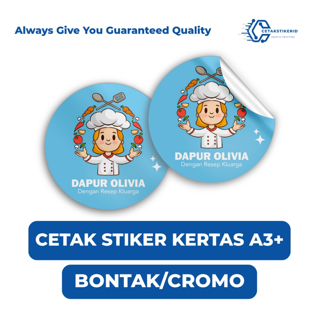Jual CETAK STIKER LABEL PREMIUM OLSHOP MAKANAN DAN MINUMAN, A3+ BONTAQ ...