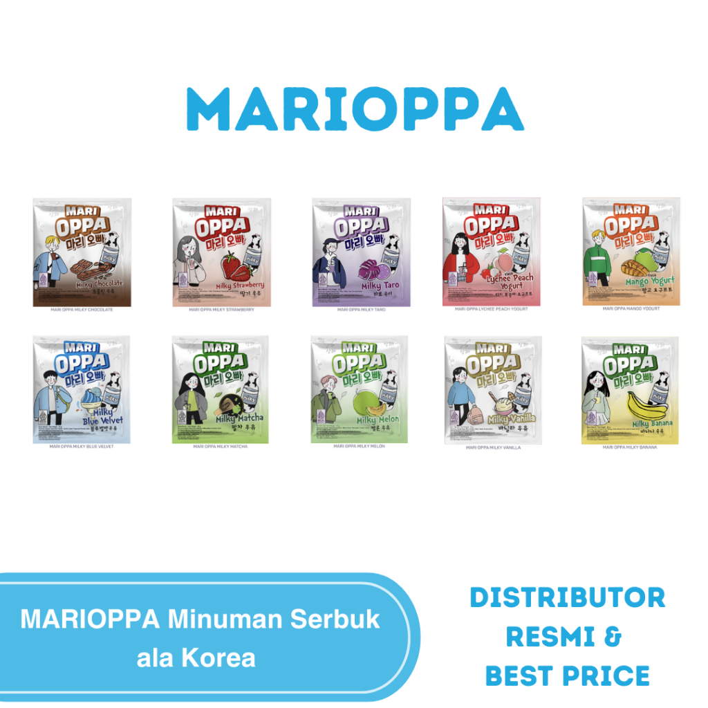 Jual MARIOPPA Minuman Serbuk Instan Powder Bubuk Rasa Susu Ala Korea ...