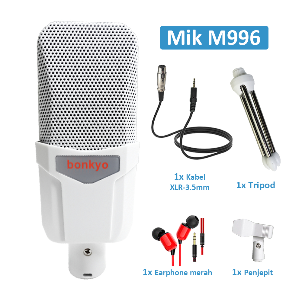 Jual Bonkyo M996 Microphone karaoke Condenser Peralatan Audio Portable ...