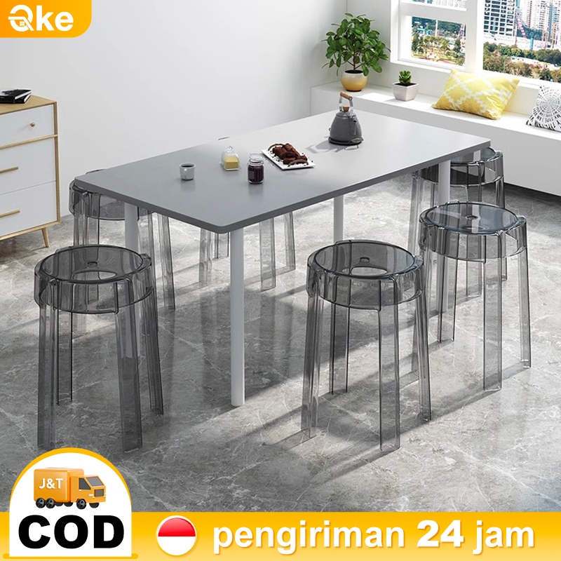 Jual Kursi plastik Kursi Bulat Bangku plastik transparan Kursi ...