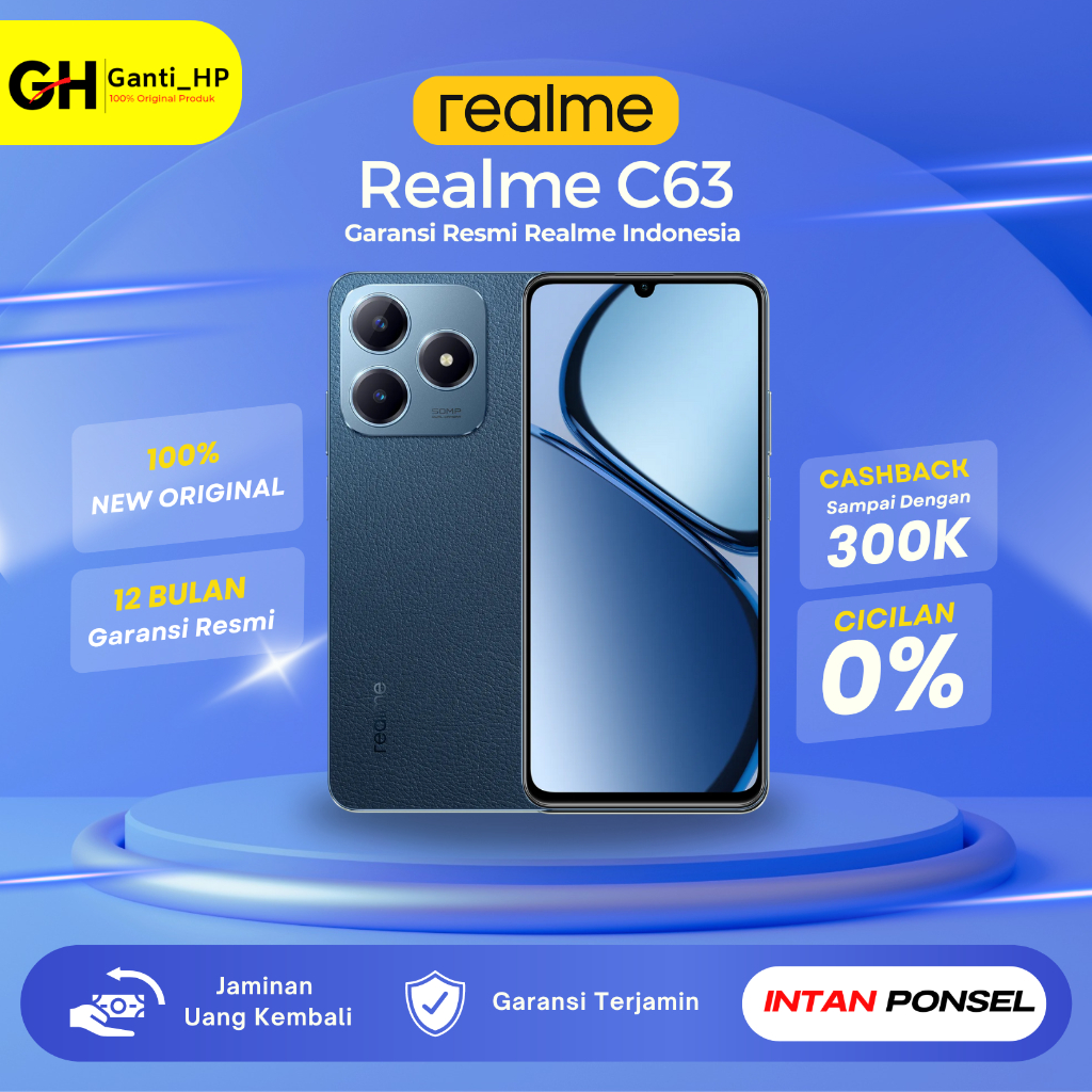 Jual Realme C63 | 8GB + 128GB | Fast Charging 45W Super VOOC | Garansi Resmi Realme Indonesia 1 ...