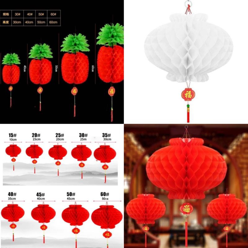 Jual Lampion Lipat Bulat HONEYCOMB JUMBO Dekorasi Imlek Gantung Murah ...