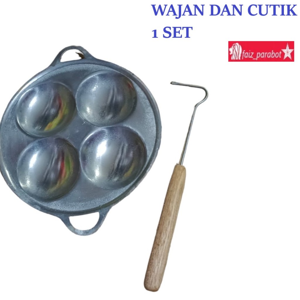 Jual WAJAN CETAKAN TELUR KUE CUBIT 1 SET CARABIKA 4 LUBANG BESERTA ...