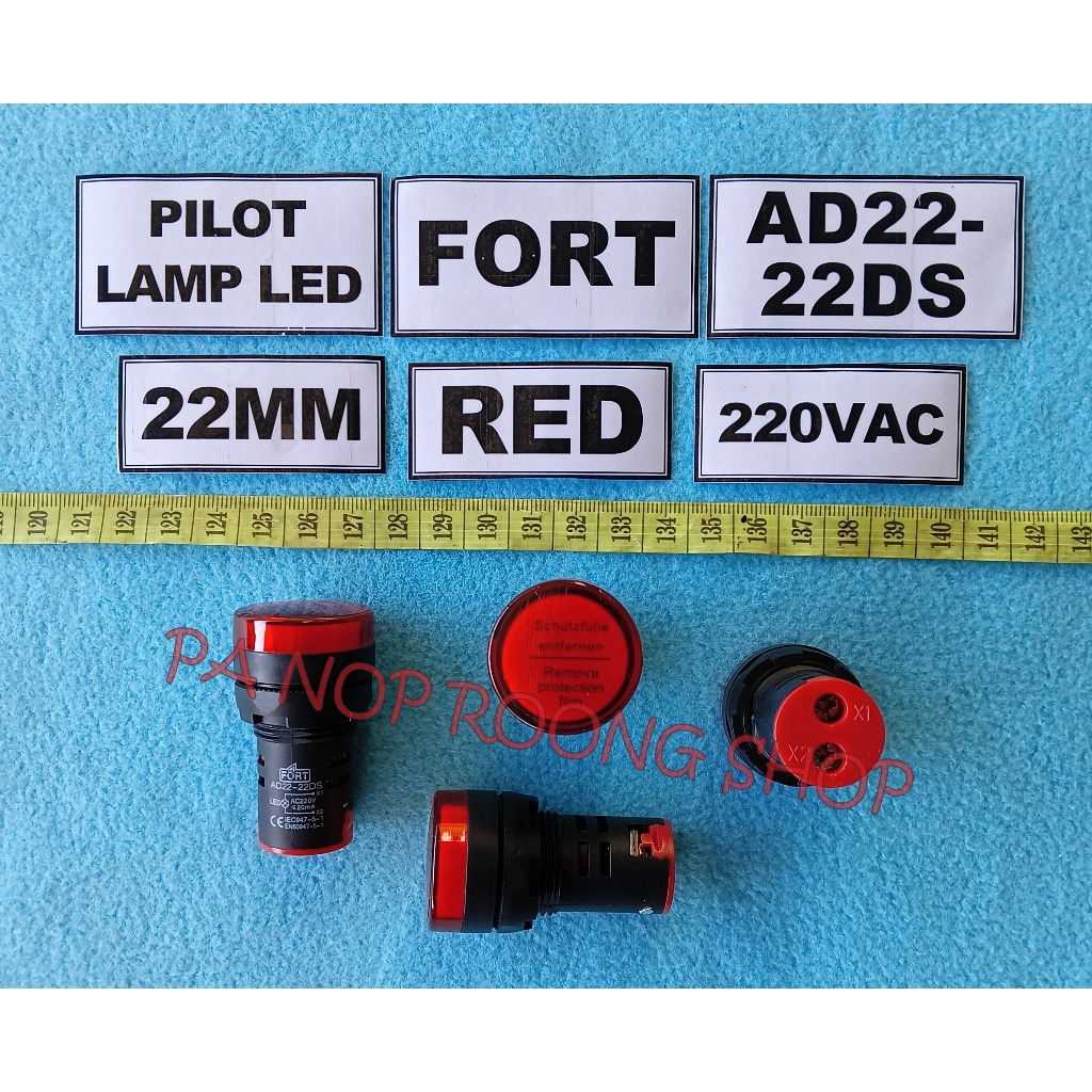 Jual PILOT LAMP LED 22MM 220VAC AD22-22DS RED FORT | Shopee Indonesia
