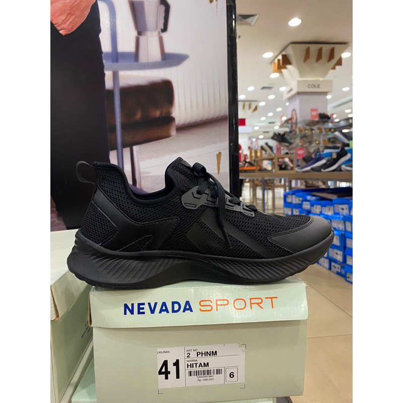 Jual SEPATU NEVADA FULL BLACK MEN ORIGINAL | Shopee Indonesia