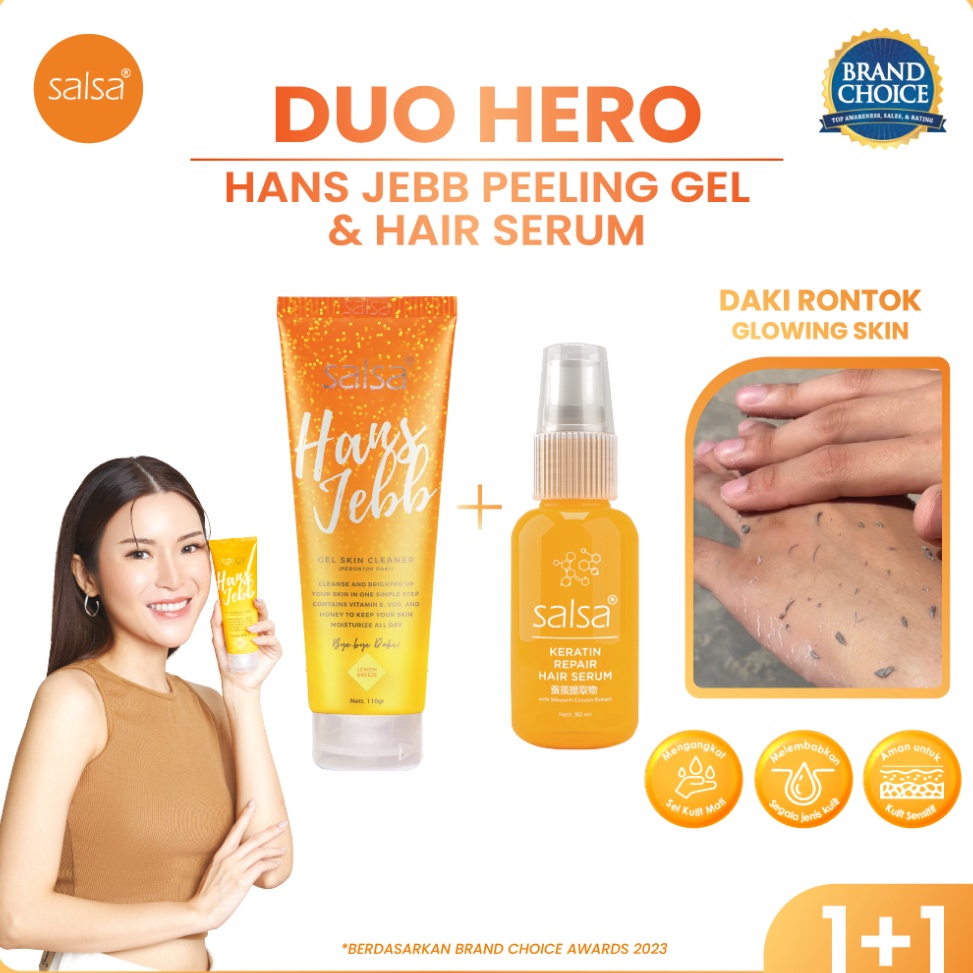 Jual KODE N9K9 BUY 1 GET 1 SALSA Duo Hero Hans Jebb Peeling Gel Hair ...