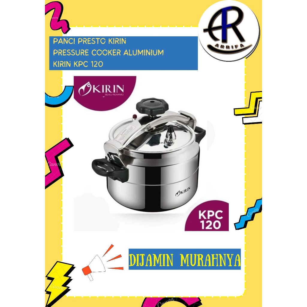Jual Original Kirin - Panci Presto Kirin Ukuran 4 Liter / 6 Liter / 8 Liter / 10 Liter / 12 ...