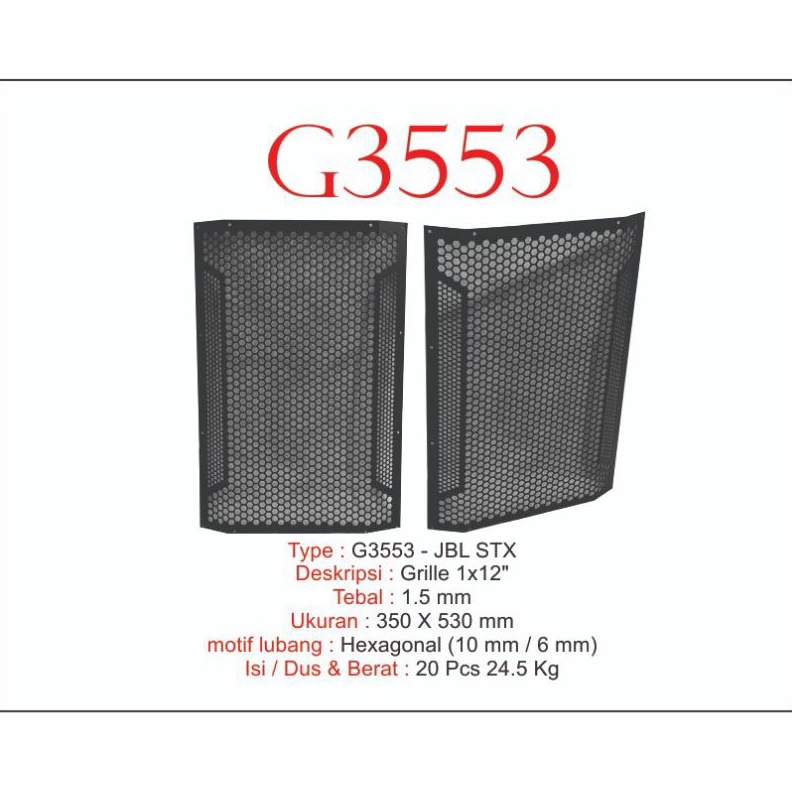 Jual grill speaker G3553 12inch axiss ram speaker gril speaker box ...