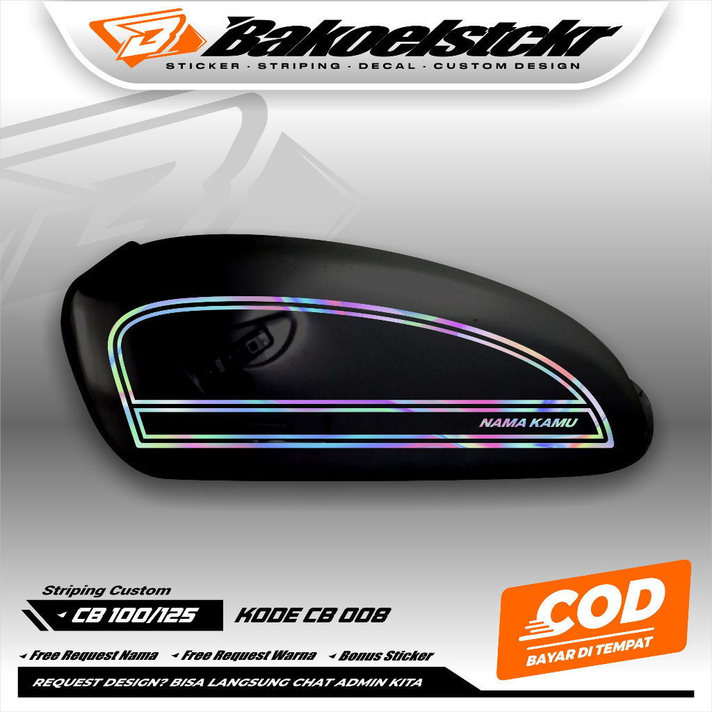 Jual STRIPING CB CUTTING HOLOGRAM - STRIPING CB CUSTOM NAMA | Shopee ...