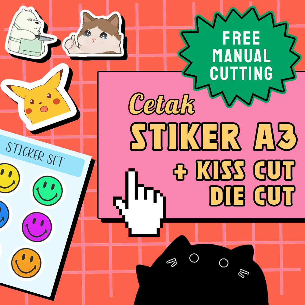 Jual CUSTOM STIKER A3+ VINYL / BONTAC | Shopee Indonesia