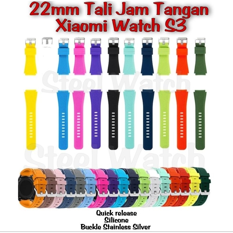Jual SG 22mm Strap Xiaomi Watch S3 / Tali Jam Tangan Silikon Rubber Karet Pria Wanita | Shopee ...