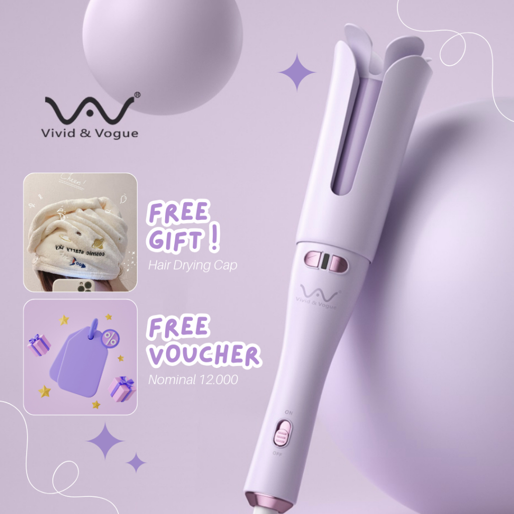 Jual Vivid&Vogue Anti Melepuh Catokan Curly Otomatis Tahan Lama 32mm Ion Ceramic bagus big Hair ...