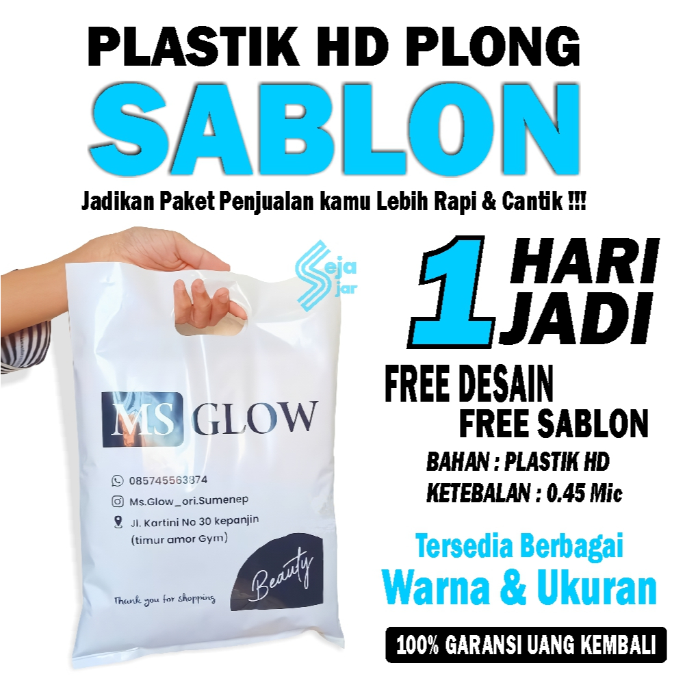 Jual Sejajar Plastik Sablon Packing Olshop HD Plong 15x22 Murah, FREE ...