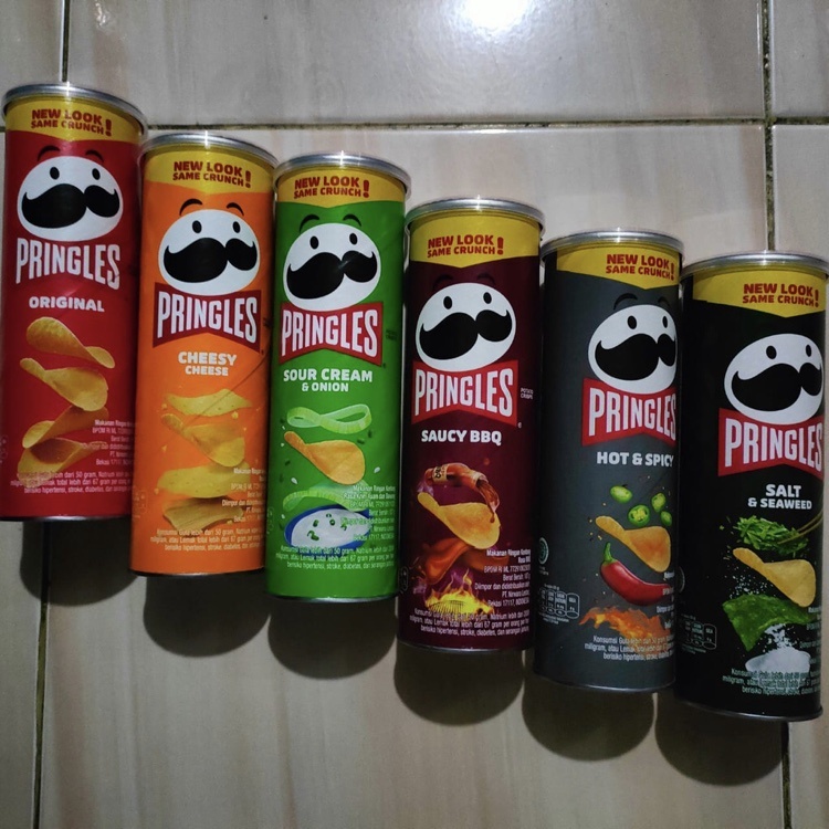 Jual Pringles Potato Crisps Original/Sour Cream&Onion/Cheesy Cheese ...