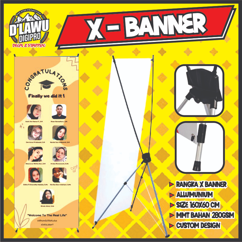 Jual X-BANNER JUALAN / BANNER MMT / STANDING BANNER | Shopee Indonesia
