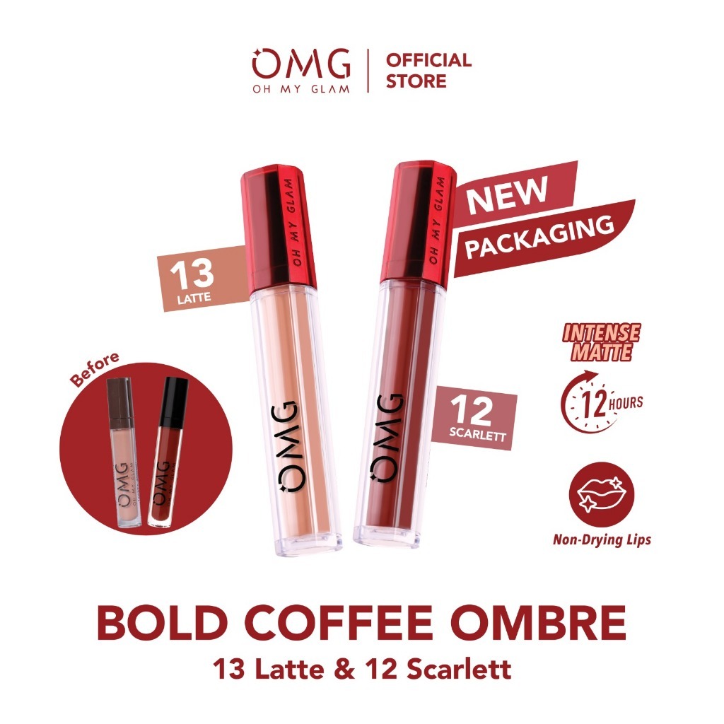Jual OMG OH MY GLAM MatteLast Lip Cream Bold Coffee Ombre (Lip Cream ...