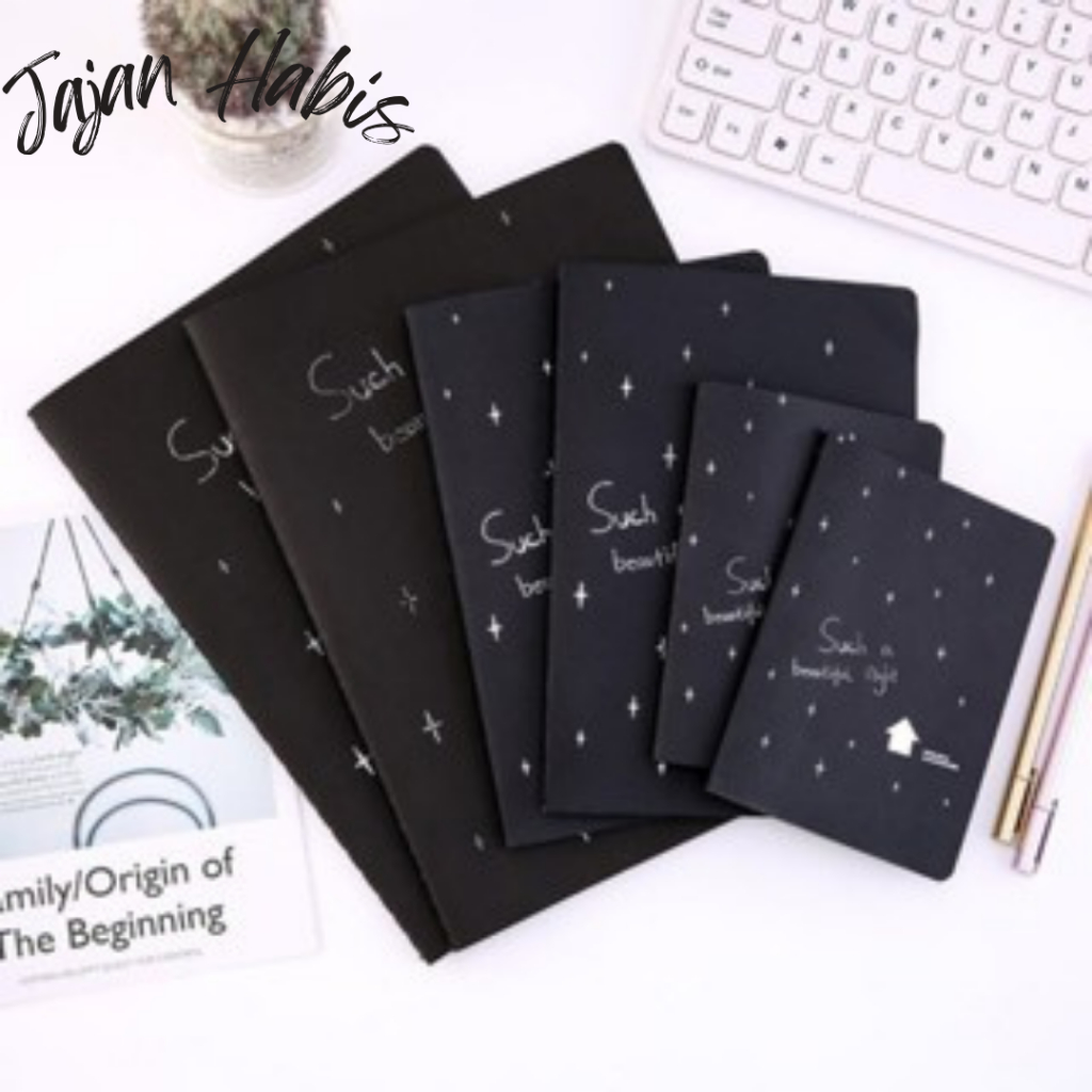 Jual JABIS Buku Tulis Warna Hitam Isi 28 Lembar Buku Catatan Kertas ...