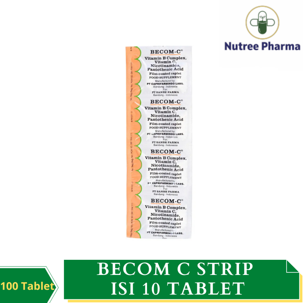 Jual Becom C Strip isi 10 Tablet - Vitamin C / Multivitamin | Shopee ...