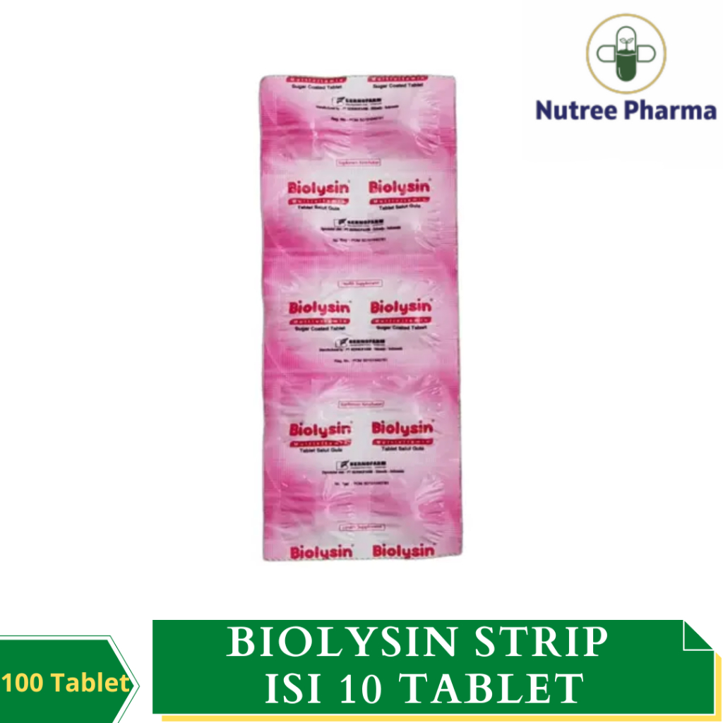 Jual Biolysin Strip Isi 10 Tablet - Multivitamin | Shopee Indonesia