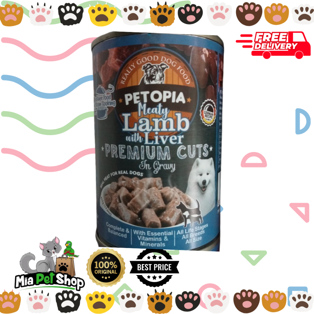 Jual Wet Dog Food Petopia Premium Lamb With Liver Kaleng 415 G ...