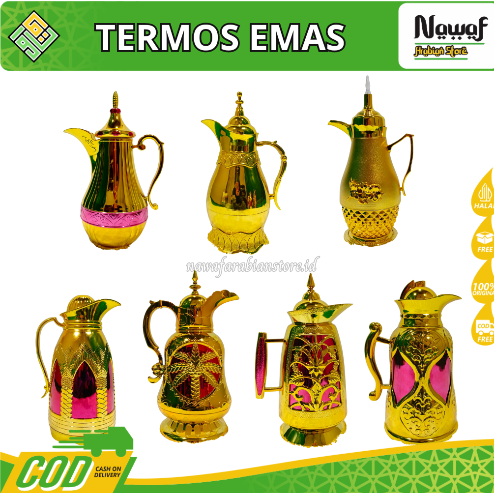 Jual Termos Haji Arab 1L/ Termos Aladin/ Teko Arab (Oleh2 Haji/Umroh ...