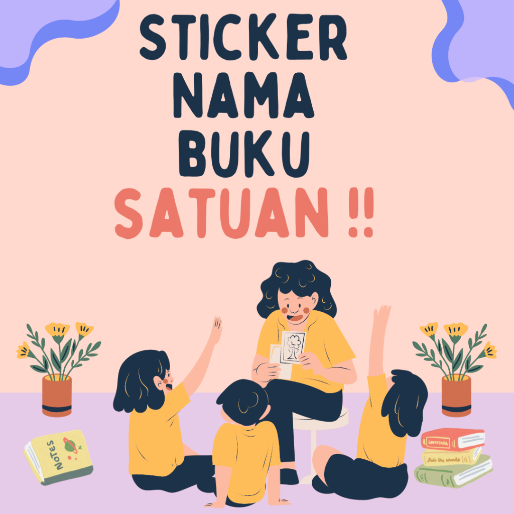 Jual Label Nama, Sticker Nama Buku Satuan, Nama Buku Siswa, Nama Buku ...