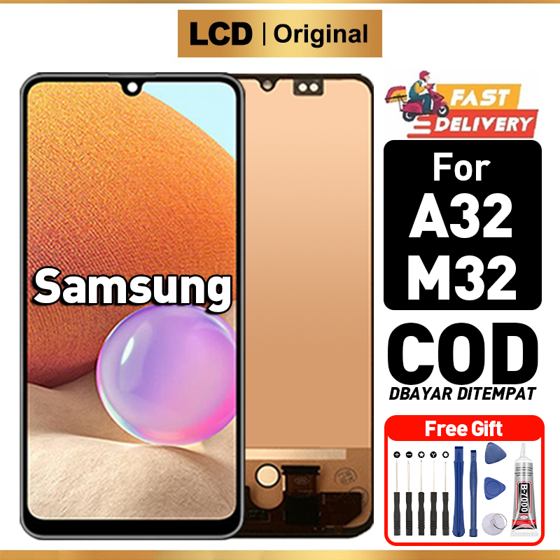 Jual LCD Samsung A32 M32 4G Original 100% Fullset ori asli hp ...