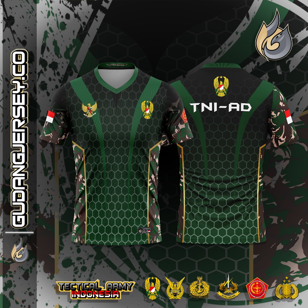 Jual JERSEY TNI AD / TNI AL / TNI AU / POLRI FREE CUSTOM LOGO | Shopee ...