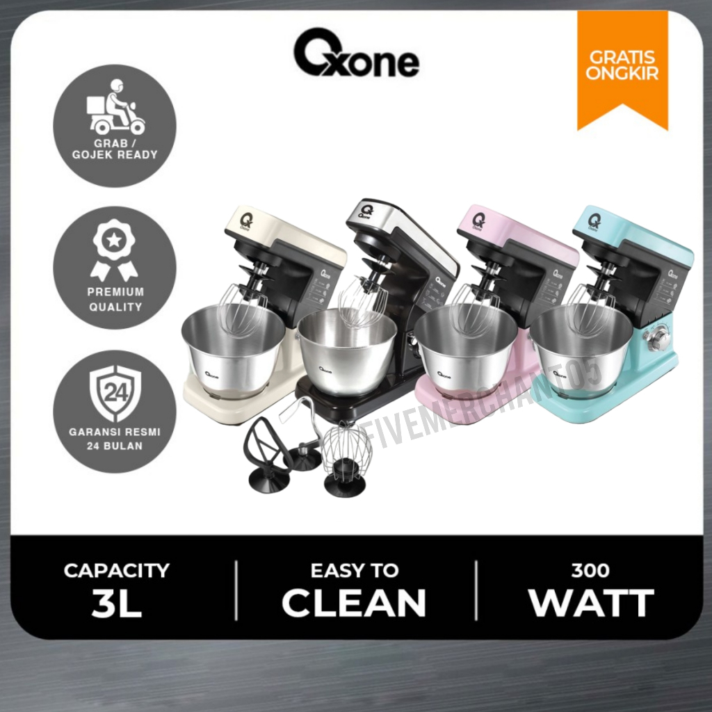 Jual Stand Mixer Oxone OX 855 3 Liter Big Capacity Professional Mixer ...
