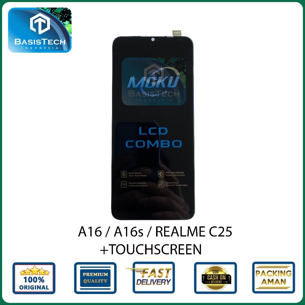 Jual LCD OPPO A16 - A16S - REALME C25 +TOUCHSCREEN - MGKU | Shopee Indonesia