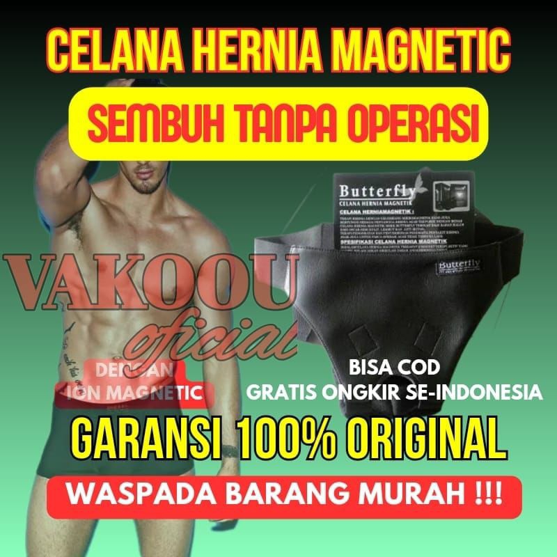 Jual CELANA HERNIA BUTTERFLY magnetik obat hernia menyembuhkan hernia ...