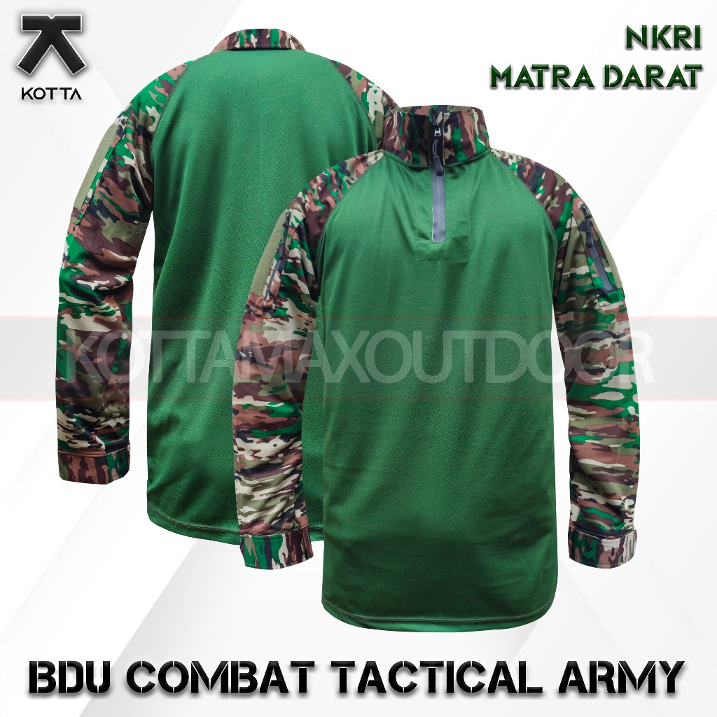 Jual BAJU KAOS BDU COMBAT SHIRT TACTICAL COMBAT LORENG NKRI MATRA DARAT TNI AD DRYFIT TERBARU ...