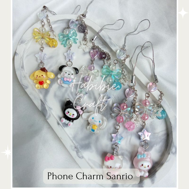 Jual Phone Charm Sanrio by Habibie Craft hello Kitty hallo kuromi ...