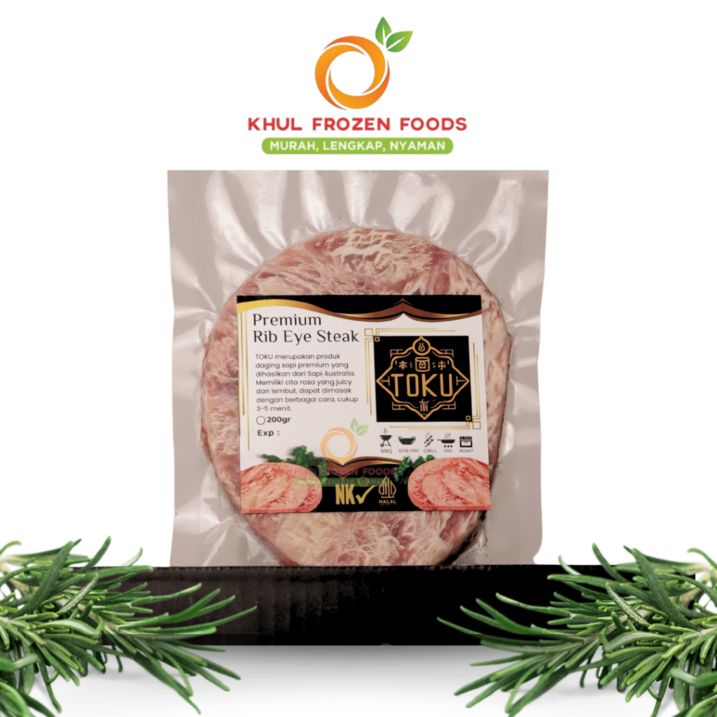 Jual Toku Premium Rib Eye Steak 200Gr / ribeye steak / cuberoll /cube ...