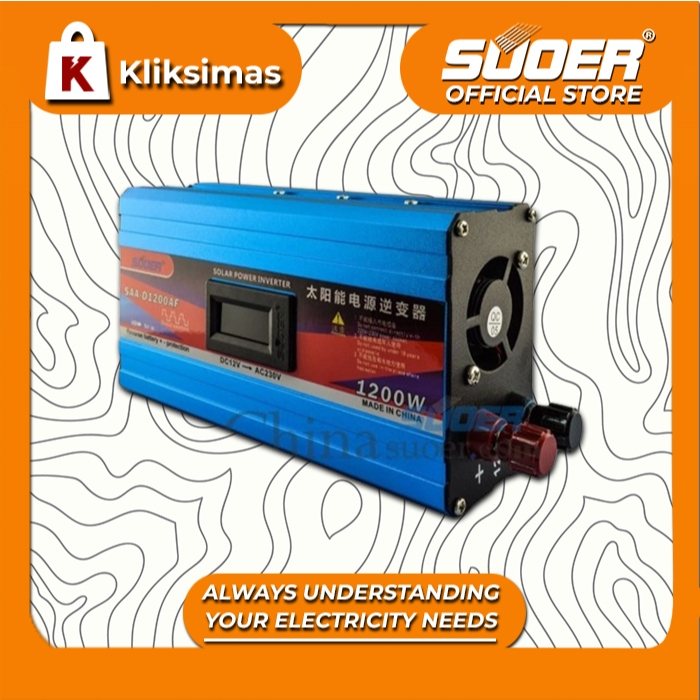 Jual SUOER INVERTER SAA-D 1200 WATT 12 VOLT MODIFIED SINE WAVE | Shopee Indonesia