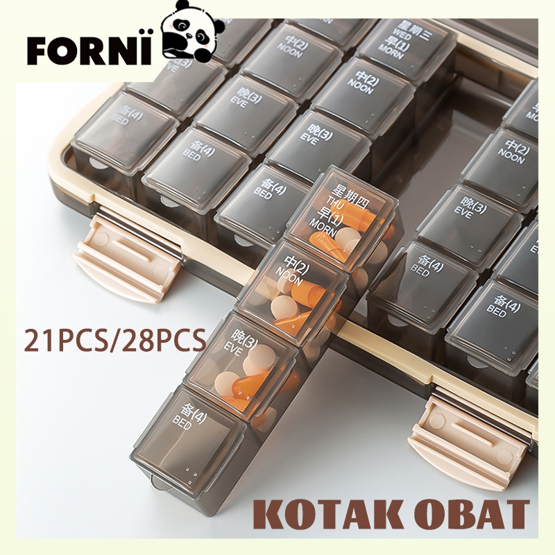 Jual 21/28 Slots Kotak Obat 7 Hari Tempat Obat Harian 7 Days Pill ...