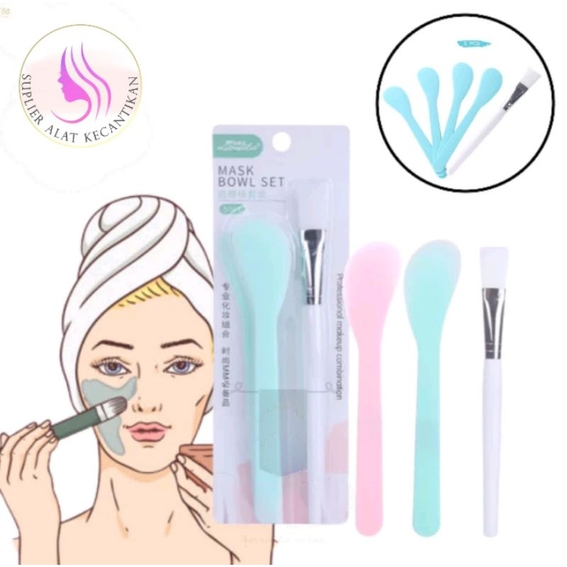 Jual Set Spatula + Kuas Masker (Facial Mask Stick) | Shopee Indonesia
