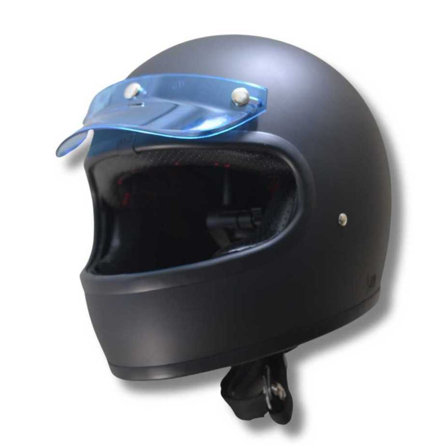 Jual Helm Gringgo Retro Premium Black Doff With Cap Sni Caferacer ...