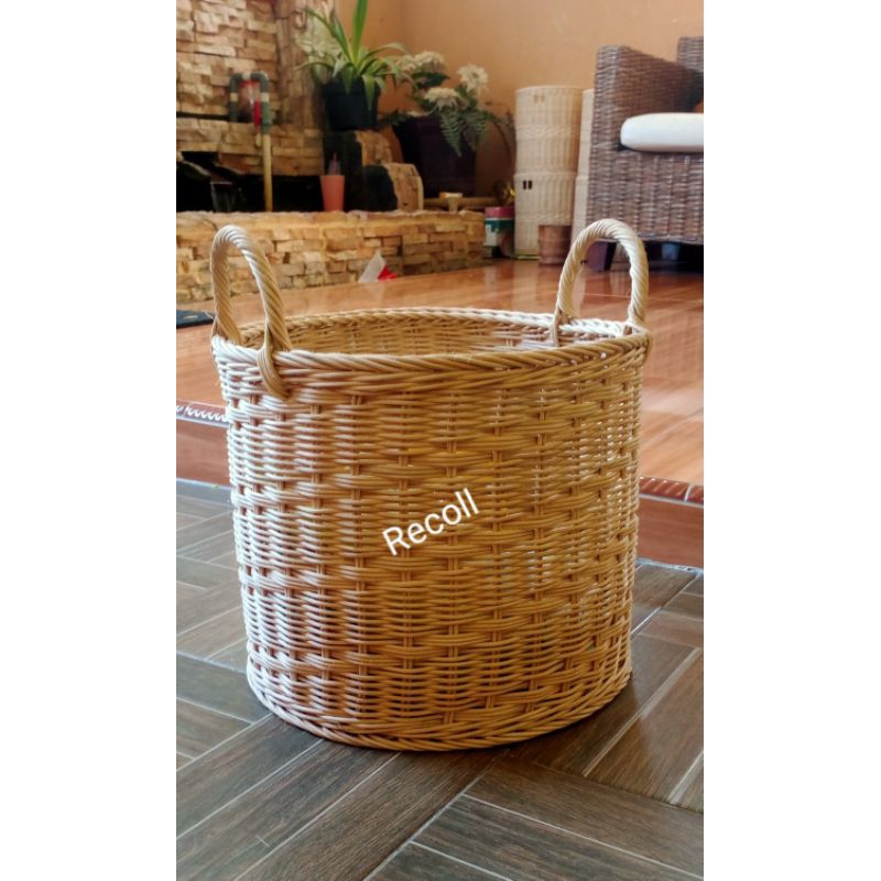 Jual Tempat mainan rottan/keranjang baju rottan D 30cm | Shopee Indonesia