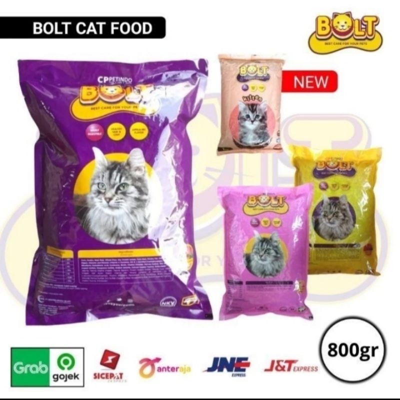 Jual Makanan Kucing Murah Bolt Cat Food Rasa Tuna Salmon 800Gr | Shopee ...